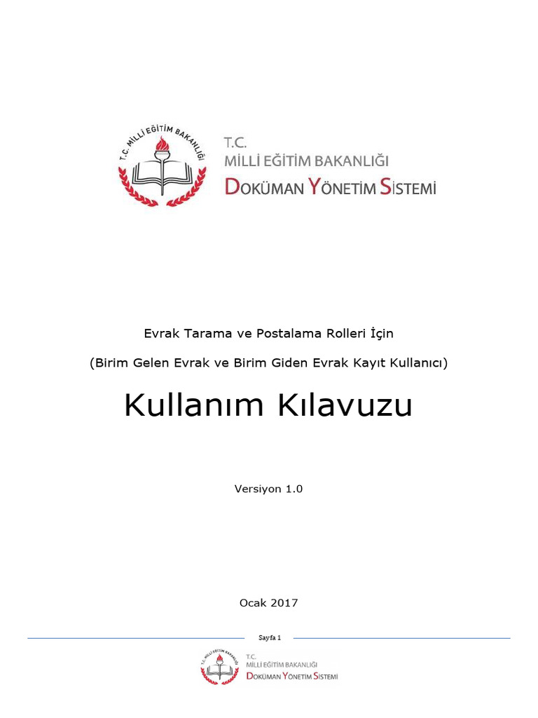 Meb Dys Gelen Giden Evrak Kullanicisi Kullanim Kilavuzu | PDF