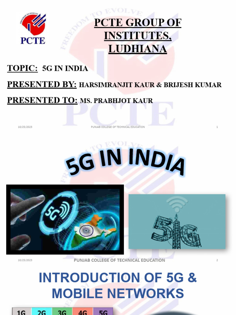 5G Technology Overview in India | PDF | Computers