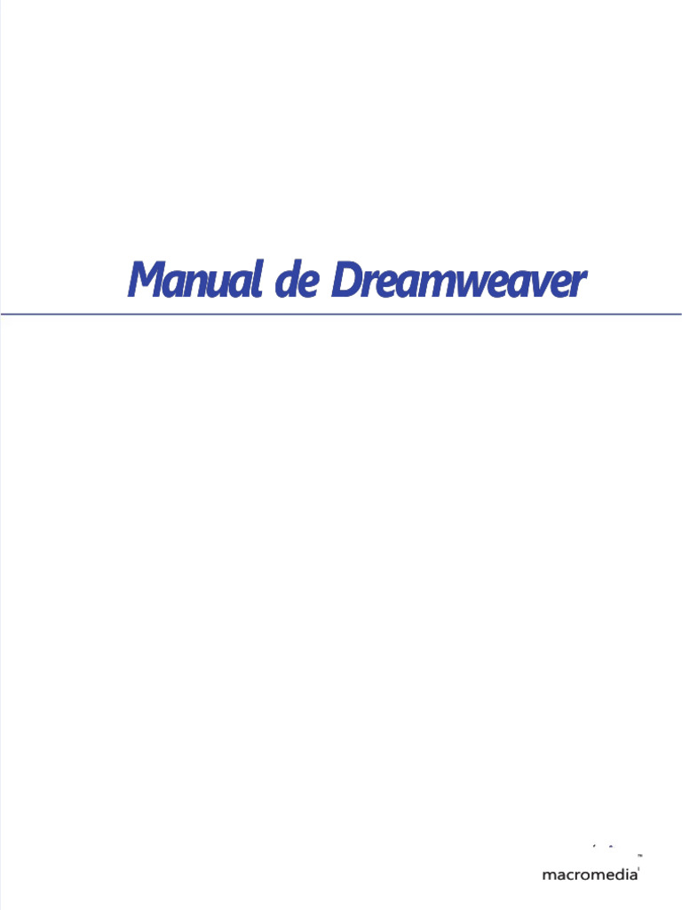 Manual Dreamweaver | PDF | Adobe Dreamweaver | HTML