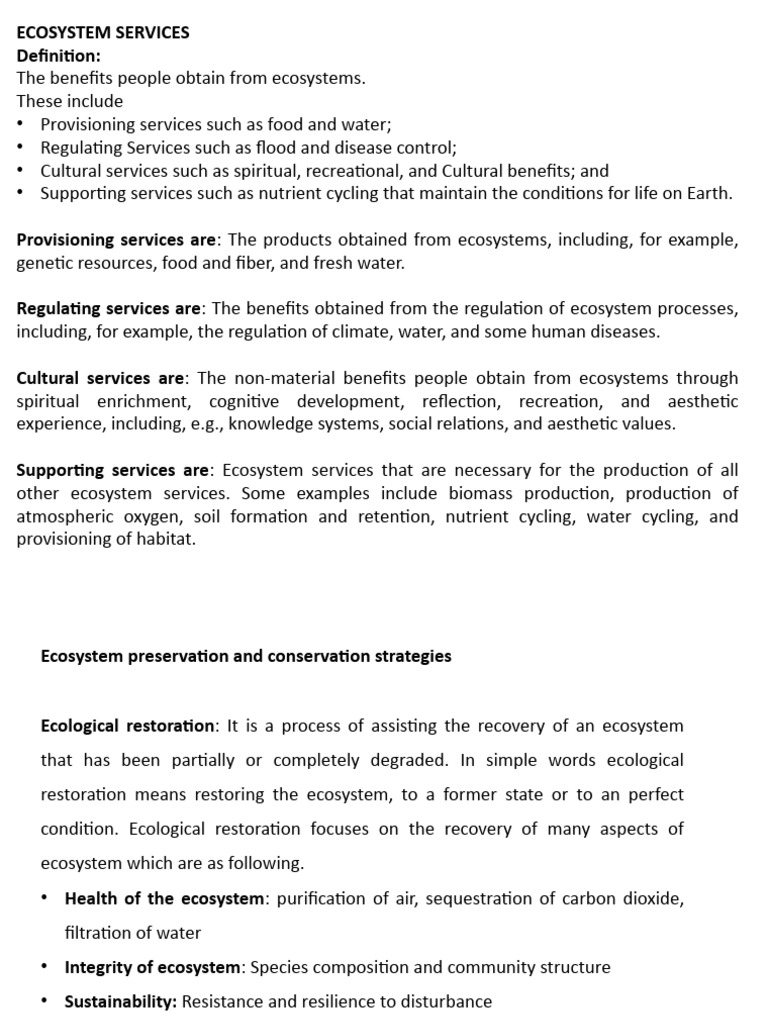 Ecosystem Restoration | PDF | Ecosystem | Restoration Ecology