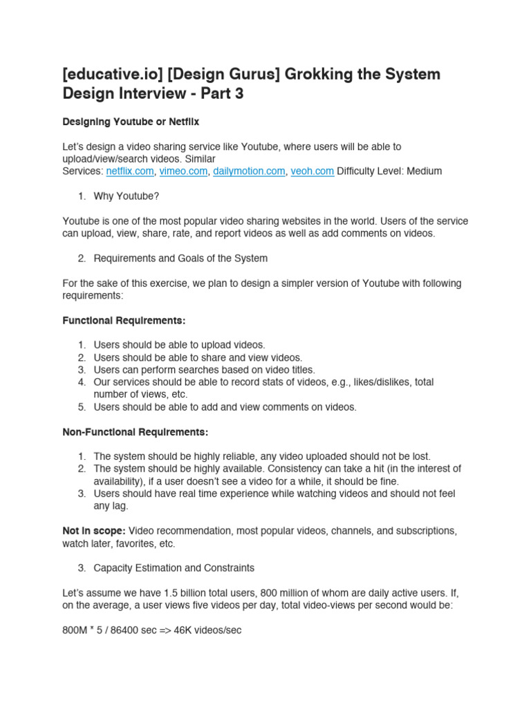 Educative System Design Part3 | Download Free PDF | Cache (Computing ...