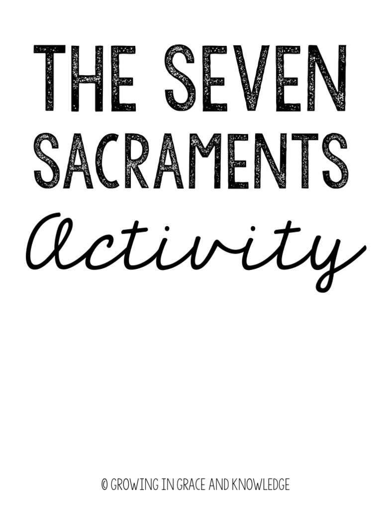 Sacraments: The Seven Activity | PDF | Sacraments | Copyright