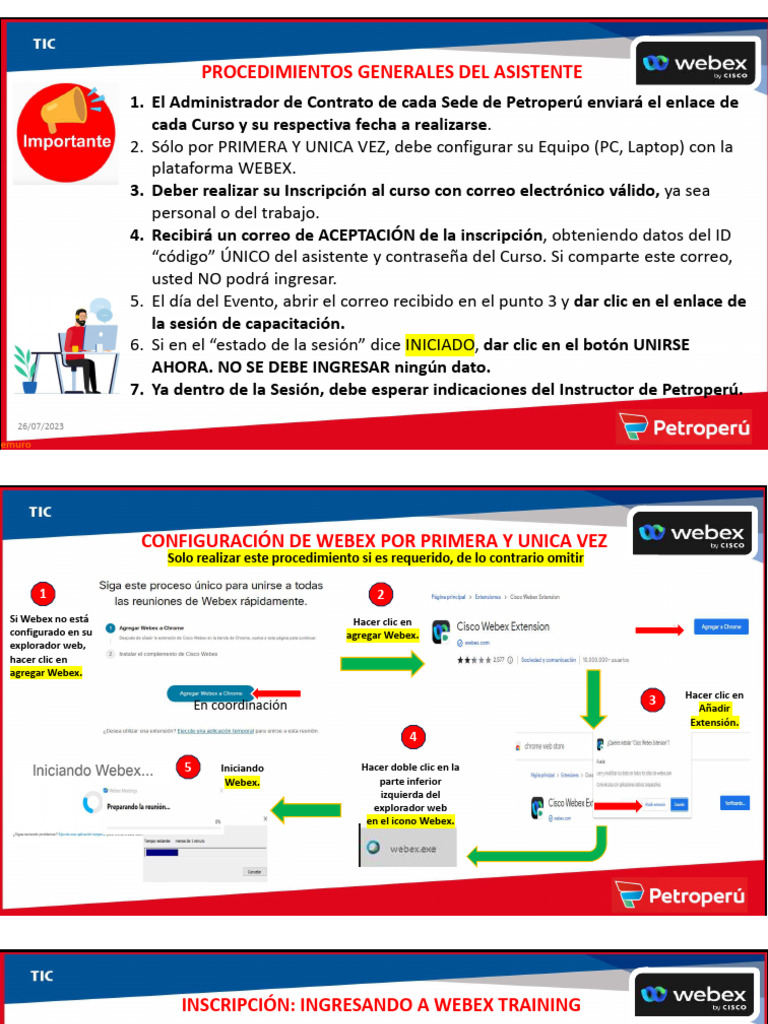 1 - Instructivo - Cisco Webex Training | PDF | Informática | Software