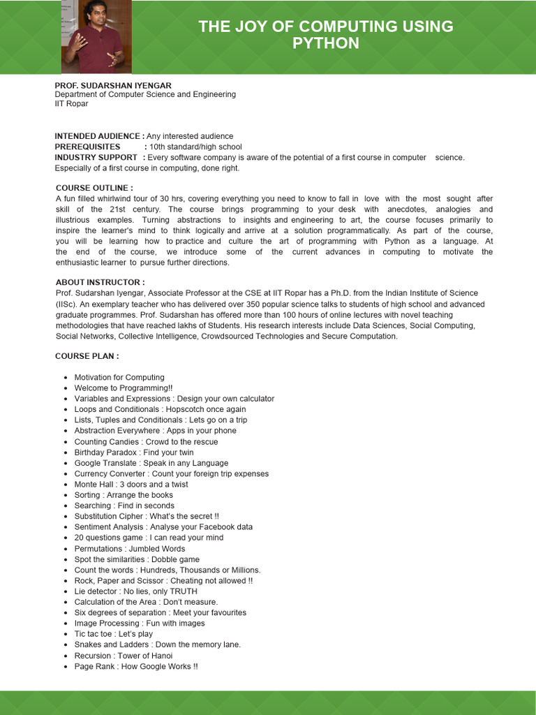 The Joy of Computing Using Python | PDF | Art