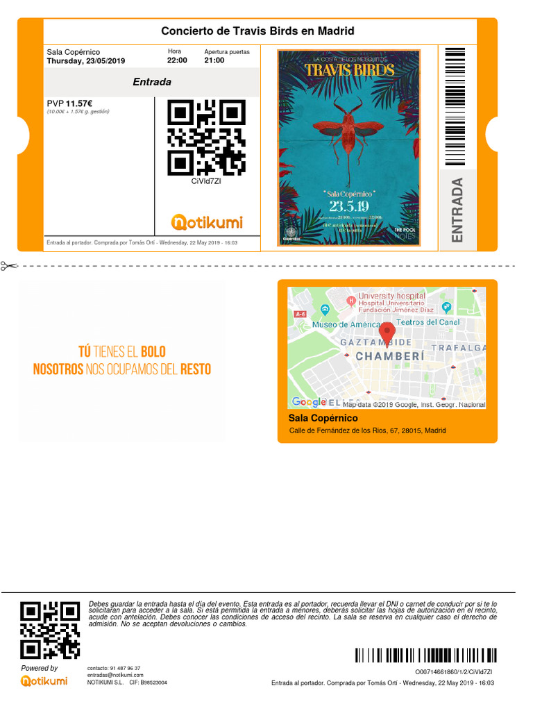 Travis-Birds Tickets | PDF