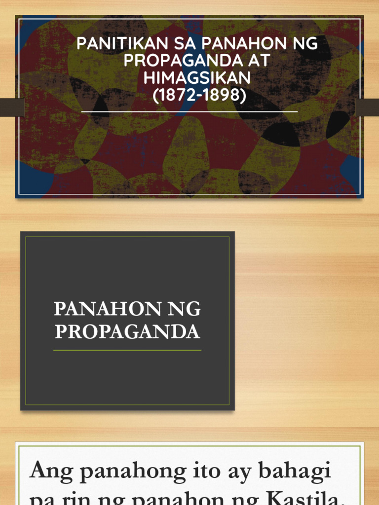 Panitikan Sa Panahon NG Propaganda at Himagsikan | PDF