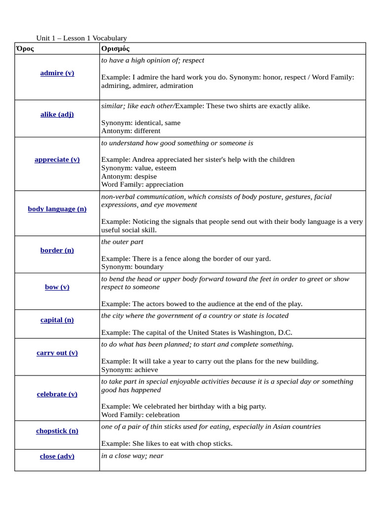 Unit 1 Lesson 2 | PDF