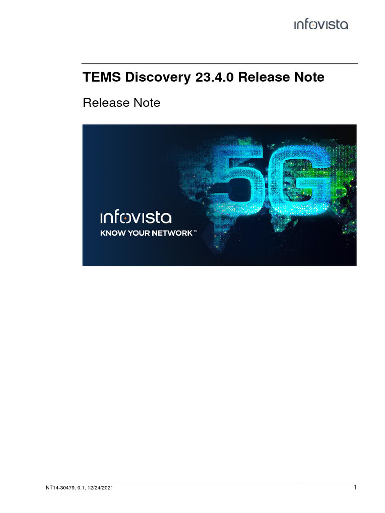 TEMS Discovery 23.4.0 Release Note | PDF | Page Layout | Computer File