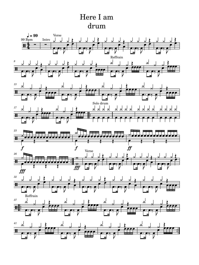 Here I Am Drum | PDF | Musical Forms