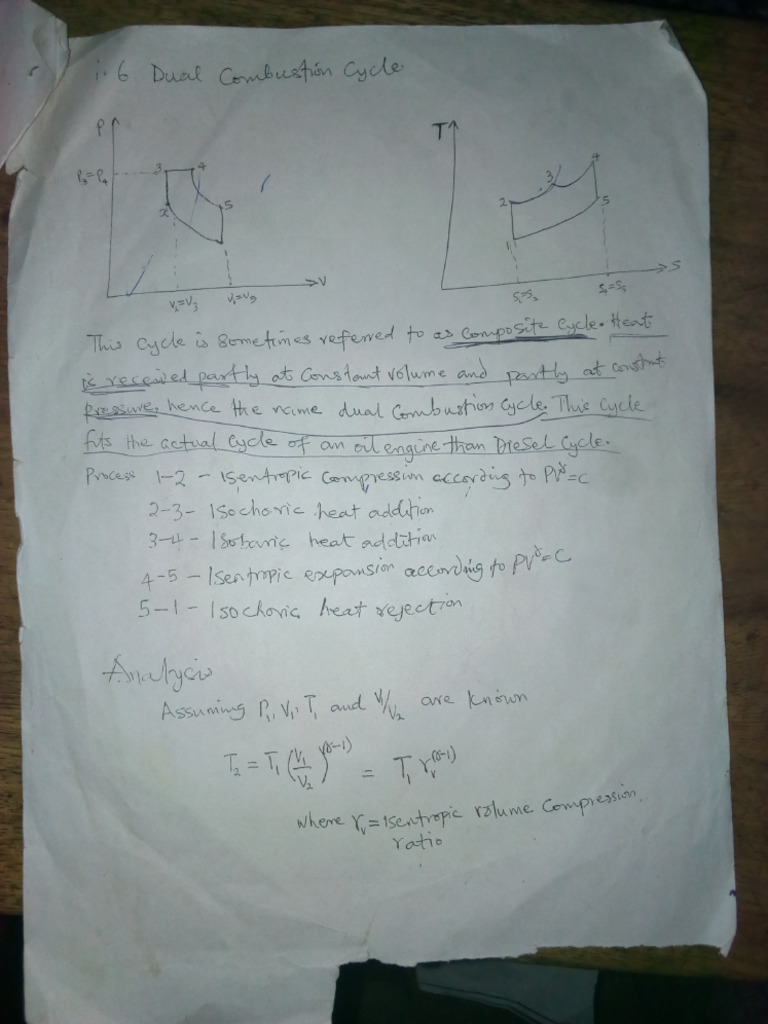 Dual Combustion Cycle | PDF