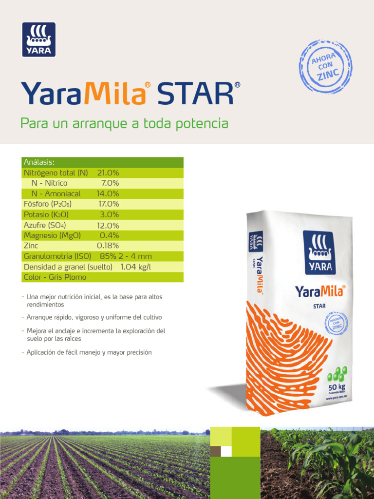 YaraMila Star | PDF | Fertilizante | Química