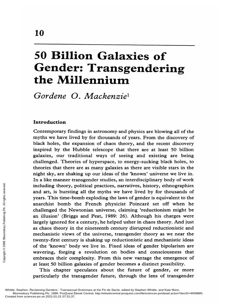 3.2 50 Billion Galaxies of Gender - Transgendering The Millenium ...