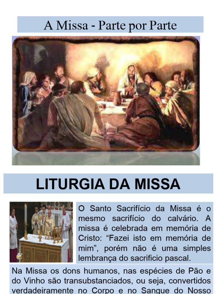 A Missa Parte Por Parte | Download grátis PDF | Missa (liturgia) | Eucaristia