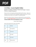 Essential English Vocabulary for Beginners | PDF | English Language ...