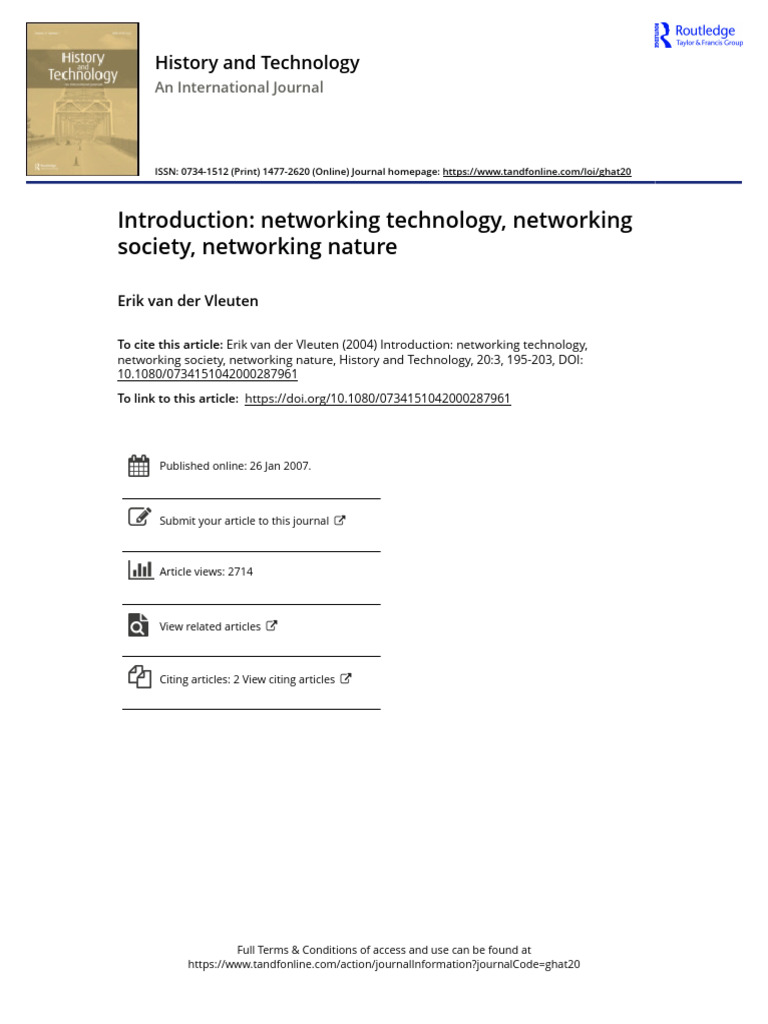Introduction Networking Technology Networking Society Networking Nature Pdf Nature Sociology