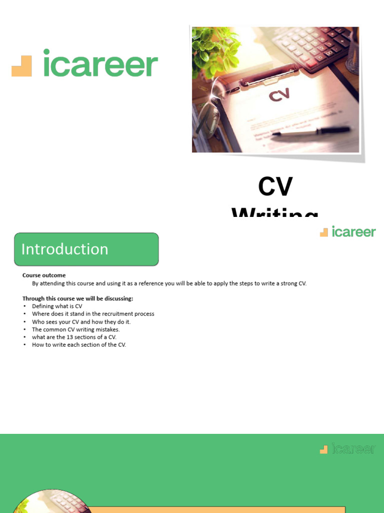 CV Writing Session | PDF