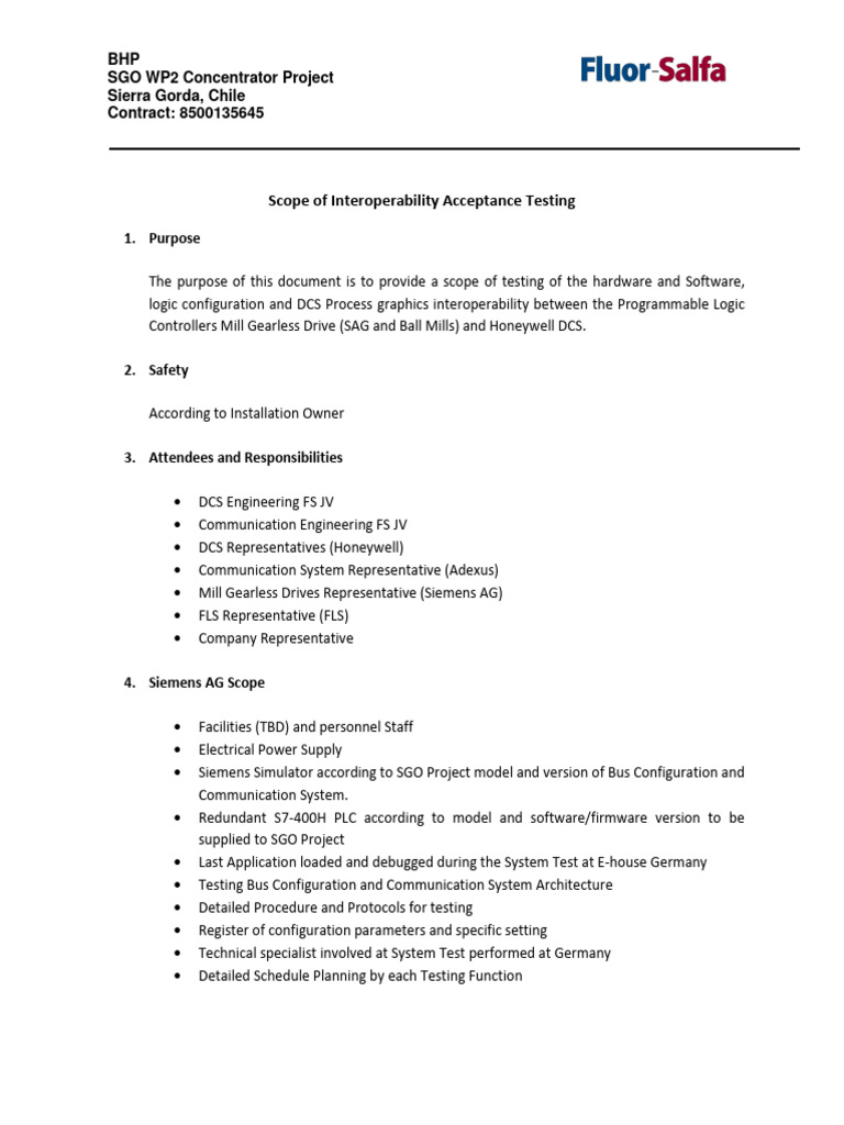 Interoperability Acceptance Testing Scope | PDF | Internet Protocol ...
