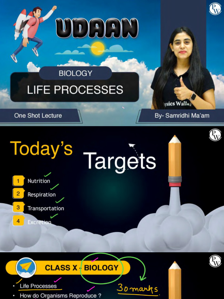 Biology - Life Processes - Class Notes | PDF