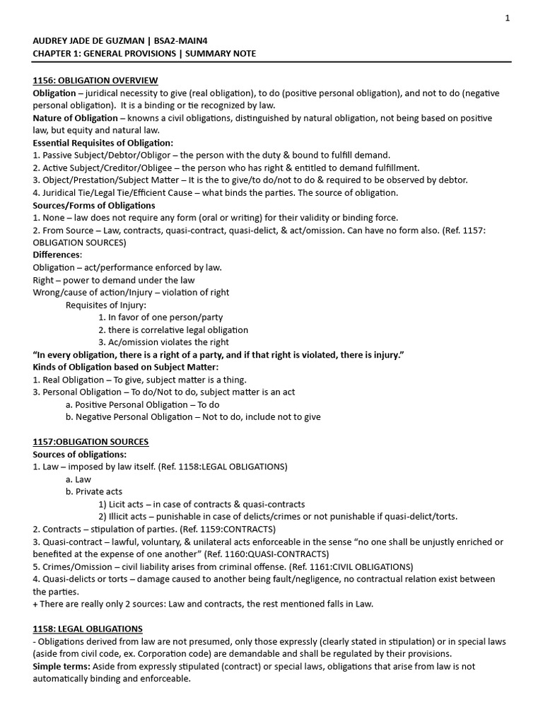 Oblicon - Chapter 1 | PDF | Law