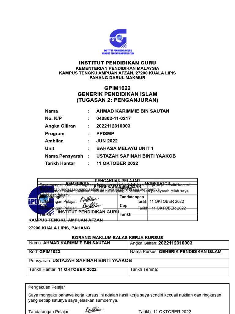 Kertas Kerja GPIM | PDF
