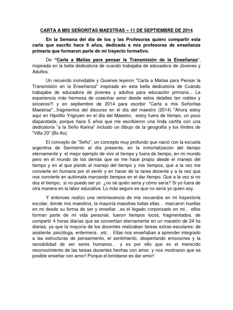 Homenaje a Mis Maestras Queridas | PDF | Amor