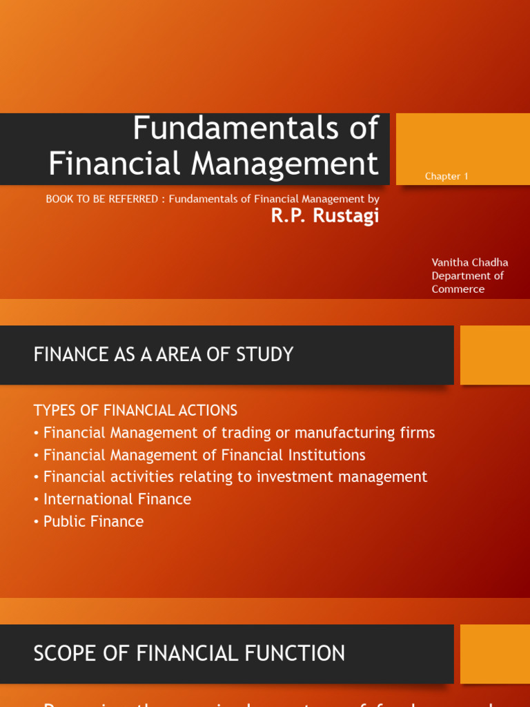 Fundamentals of Financial Management: R.P. Rustagi | PDF | Risk | Dividend