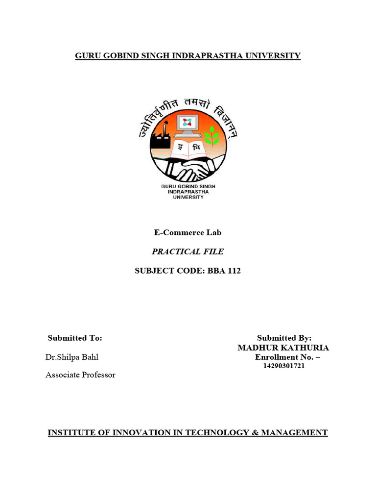 E-Commerce Practical File | PDF