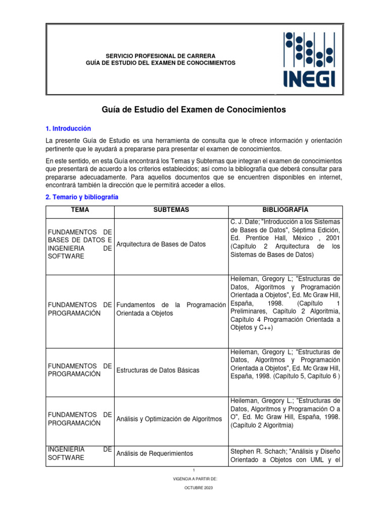 Guía de Estudio Del Examen de Conocimientos: 1. Introducción | PDF | Bases de datos | Software
