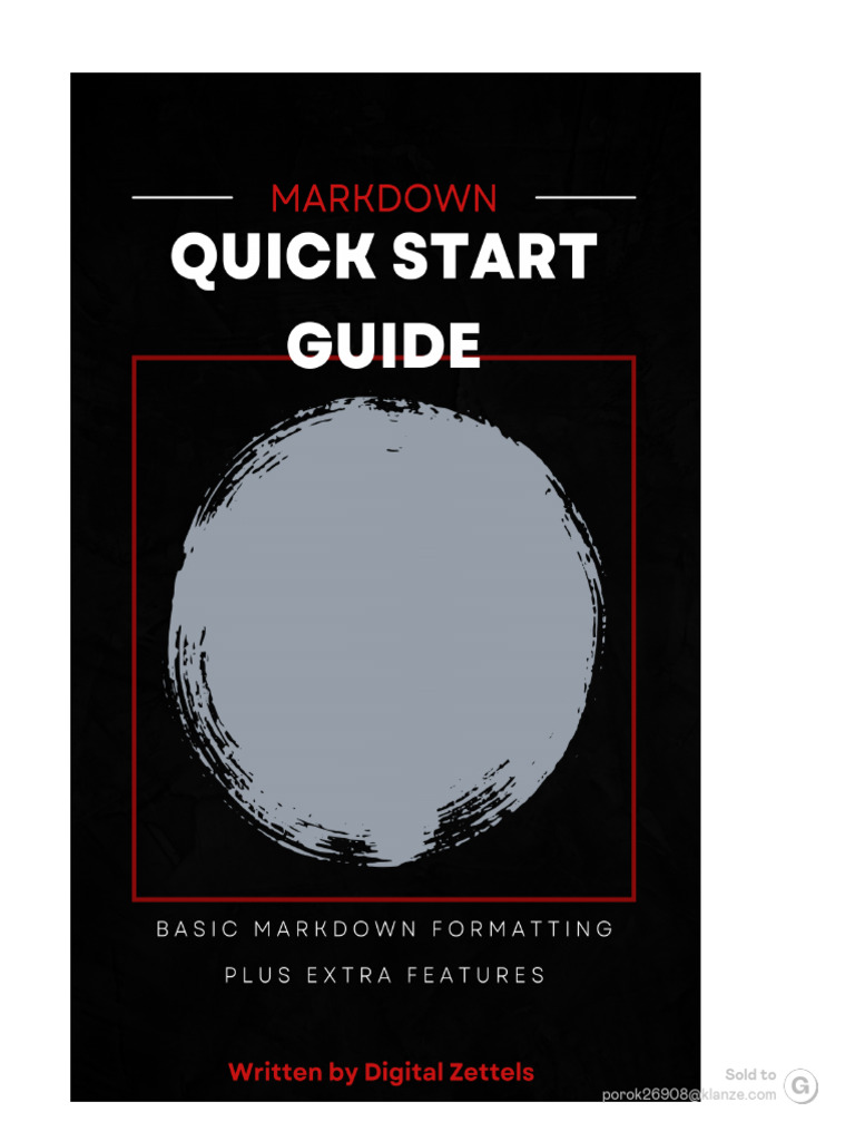 Markdown Quick Start Guide | PDF | Hyperlink | Writing