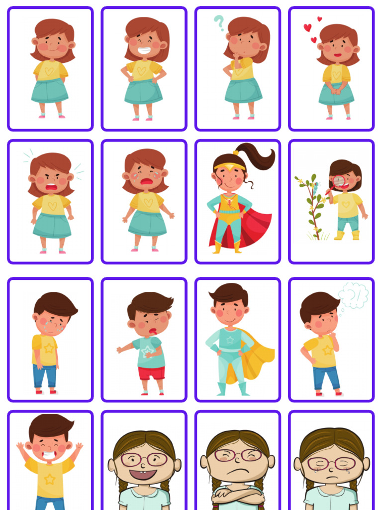 Flashcards Emociones Ed Infantil | PDF