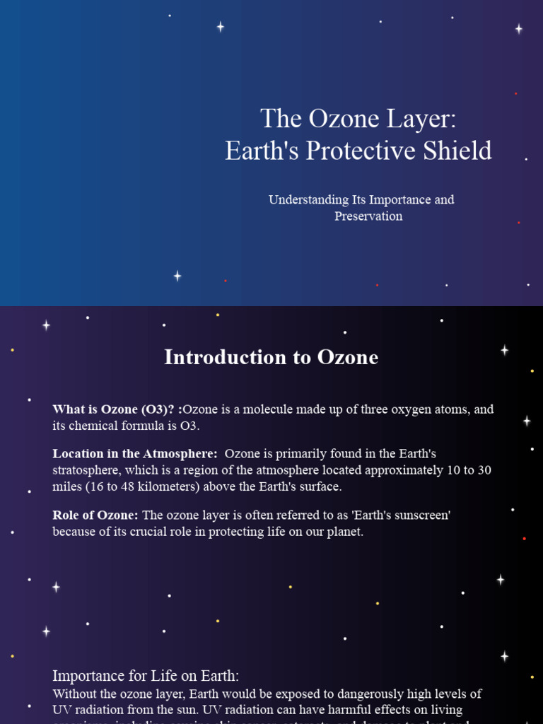 Ozone Presentation | PDF | Ozone Depletion | Chlorofluorocarbon