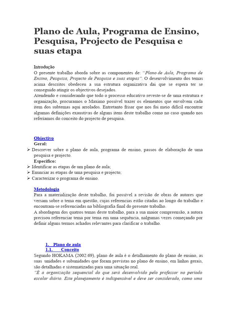 Plano de Aula | PDF | Science | Teoria