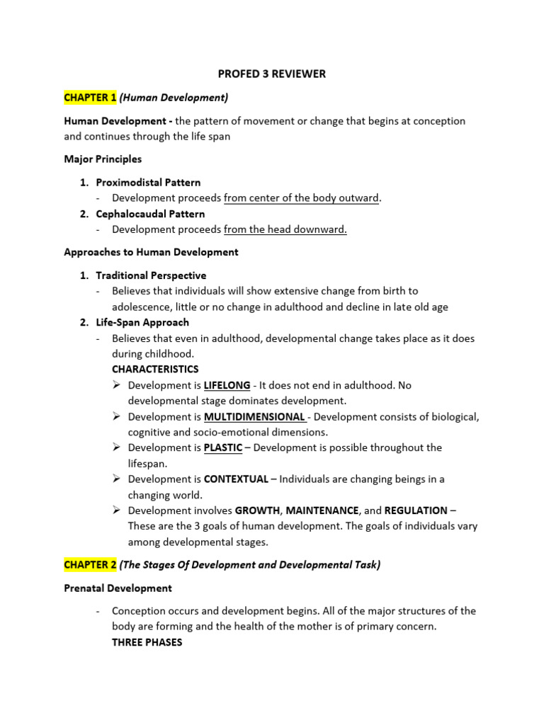 Profed 3 Reviewer | PDF | Developmental Psychology | Cognition