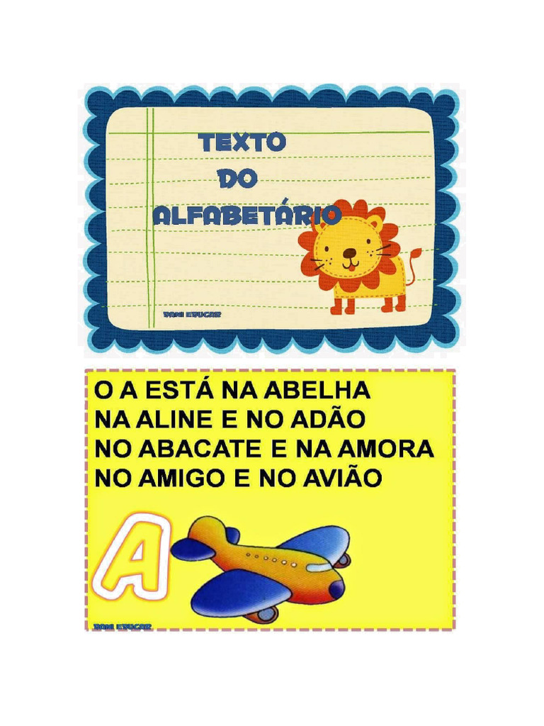 Alfabeto Com Texto | PDF