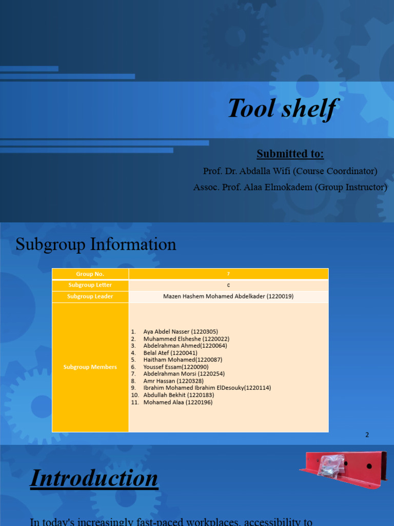 Final Tool Shelf | PDF