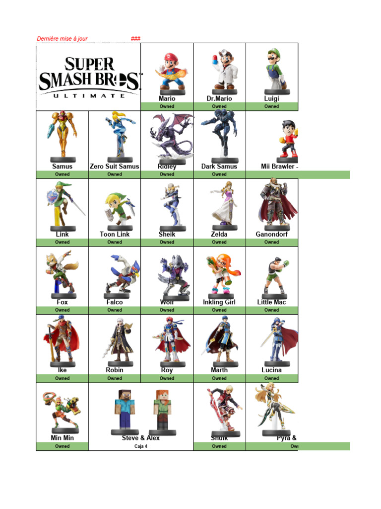 Amiibo - Checklist | PDF | Video Game Companies Of Japan | Video Game Franchises