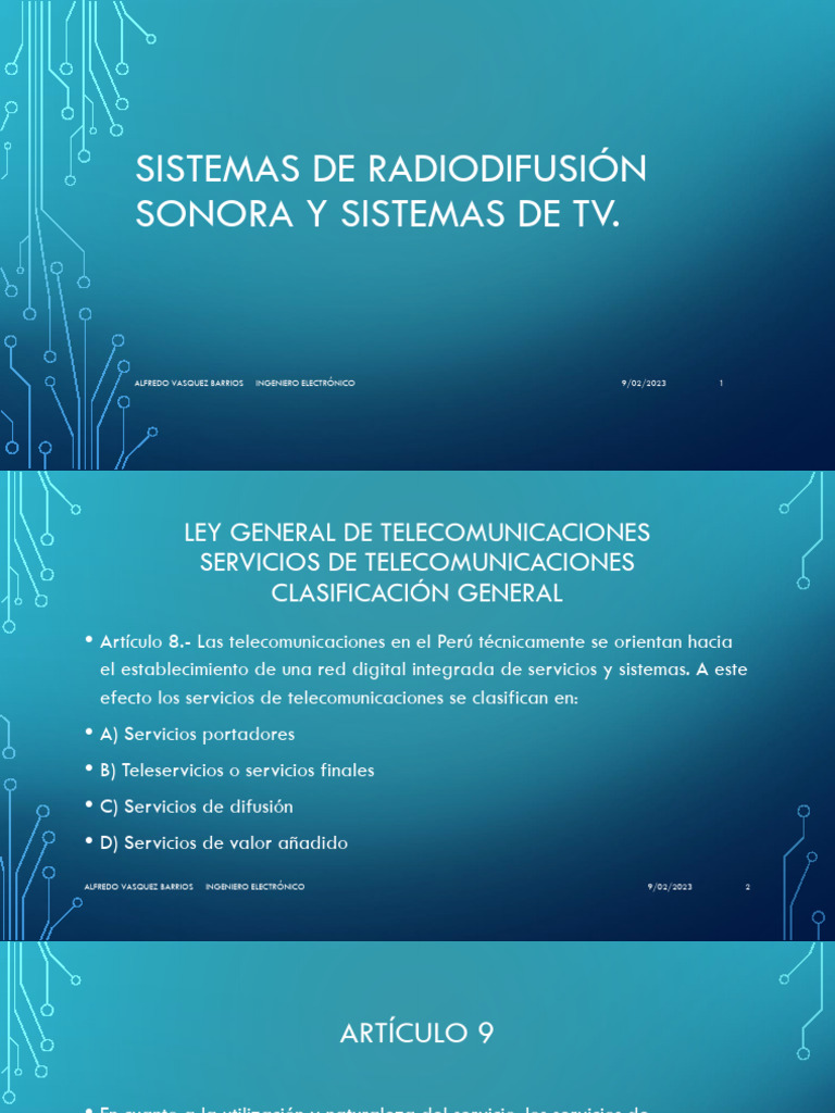 Sesión 2 Sistemas de Radiodifusión Sonora y Sistemas de TV | PDF | Modulación de frecuencia ...