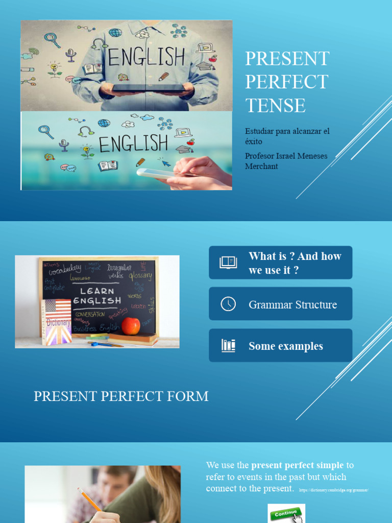 PRESENT PERFECT TENSE - PPT | PDF | Linguistic Typology | Semantic Units