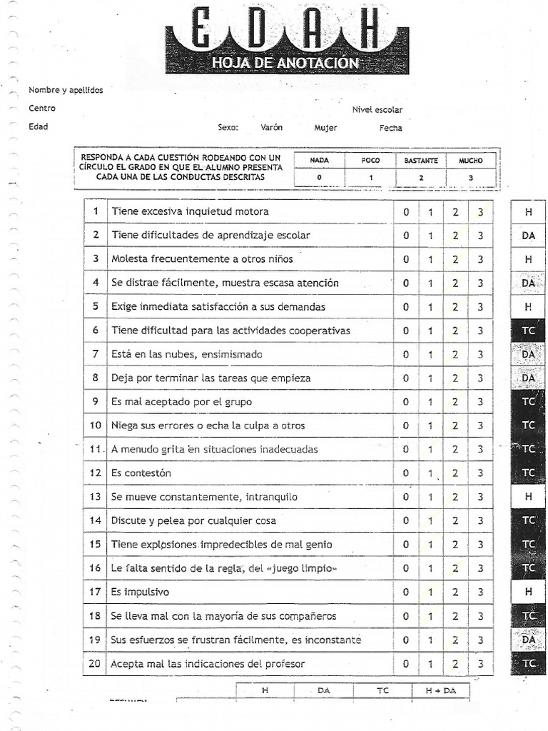 EDAH Protocolo 2 | PDF