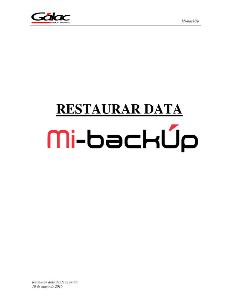 instMiBackUp-Restaurar Galac | PDF
