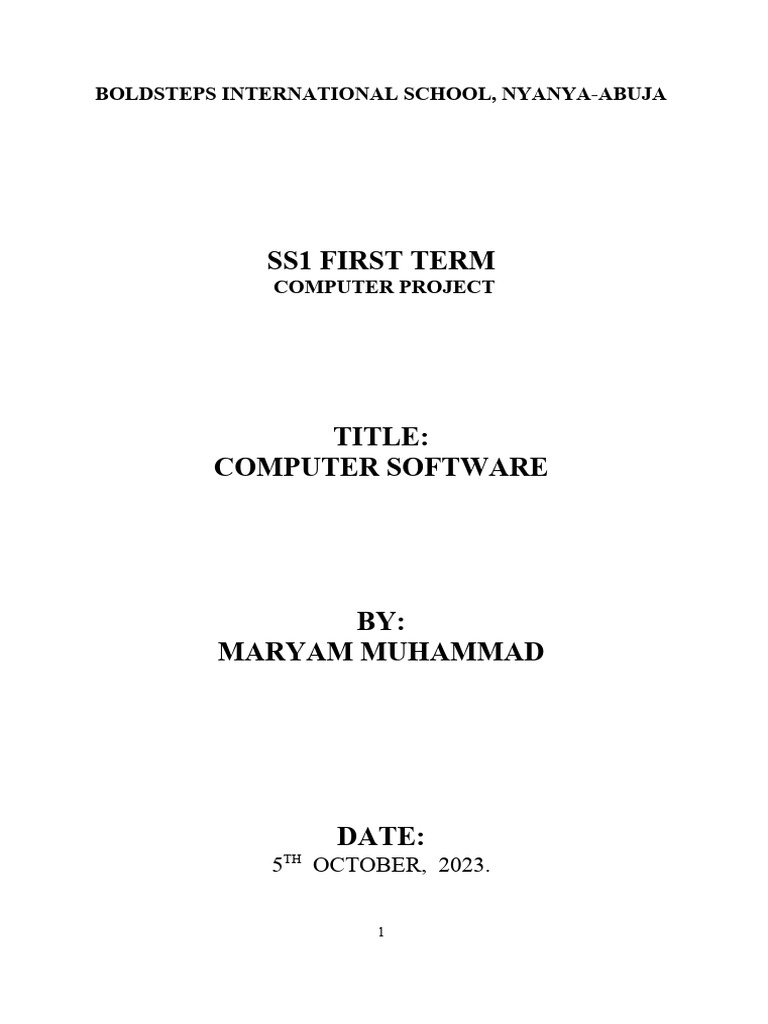 Computer Software | PDF | Operating System | Programming