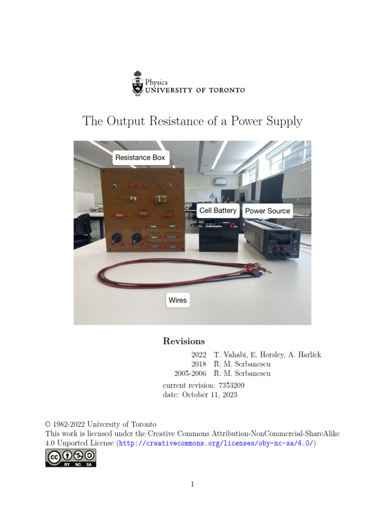 Resistance of The Power Supply | PDF | Power Supply | Voltage