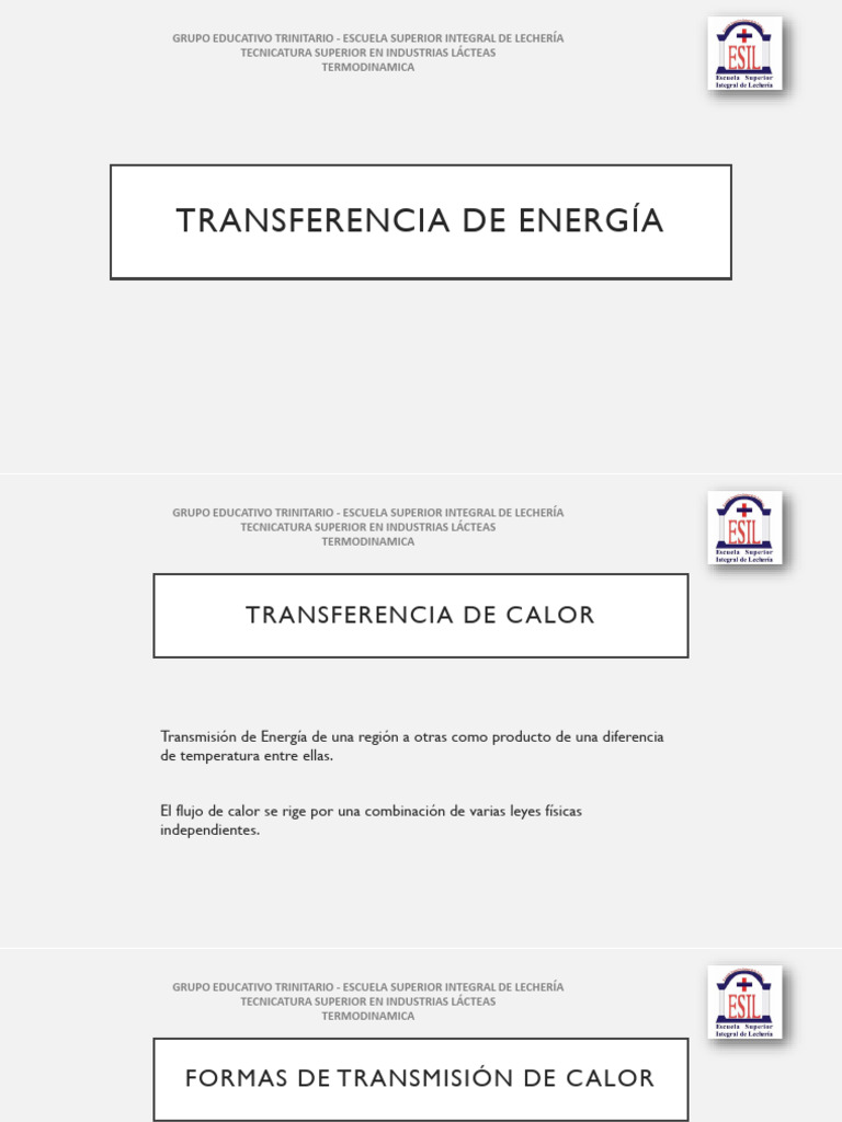 02 Transferencia de Energía | PDF | Conduccion termica | Convección