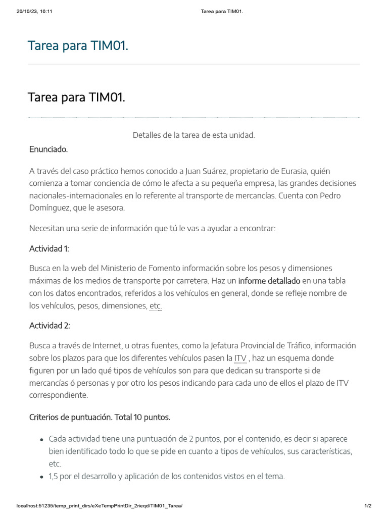 Tarea para TIM01 | PDF