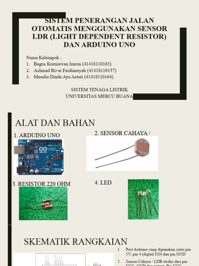 Sistem Penerangan Jalan Otomatis Menggunakan Sensor LDR | PDF