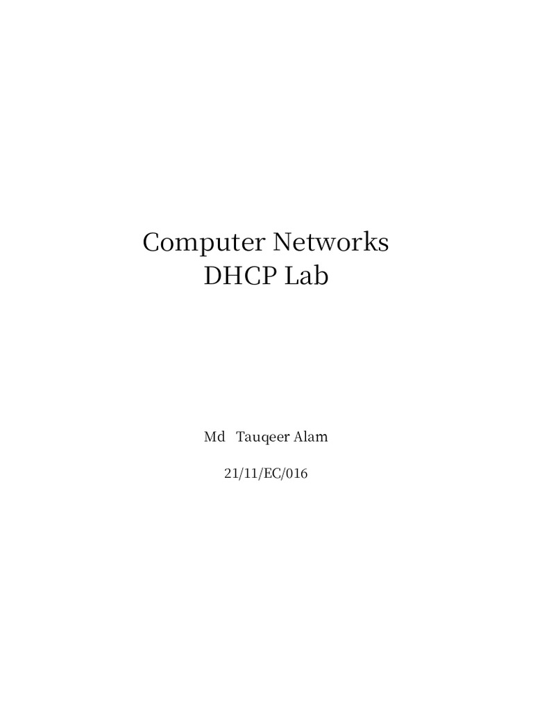 DHCP Assignment | PDF | Ip Address | Transmission Control Protocol
