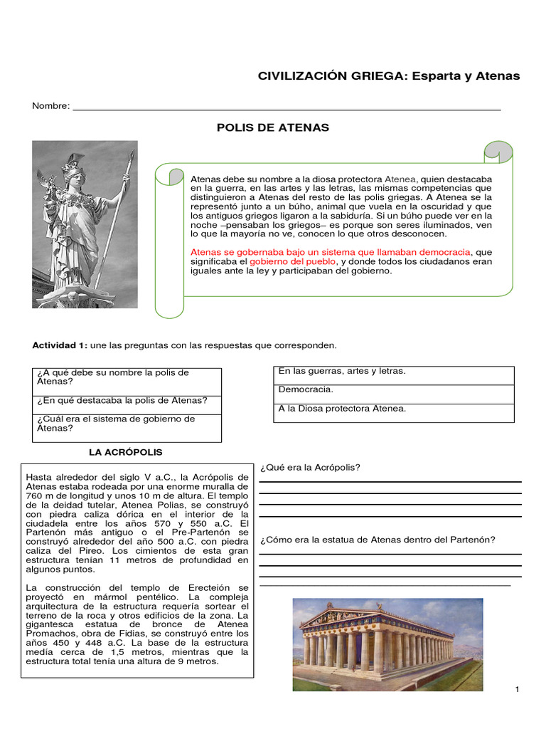 Esparta, Atenas, Acrópolis (1) | PDF | Esparta | Antigua Grecia