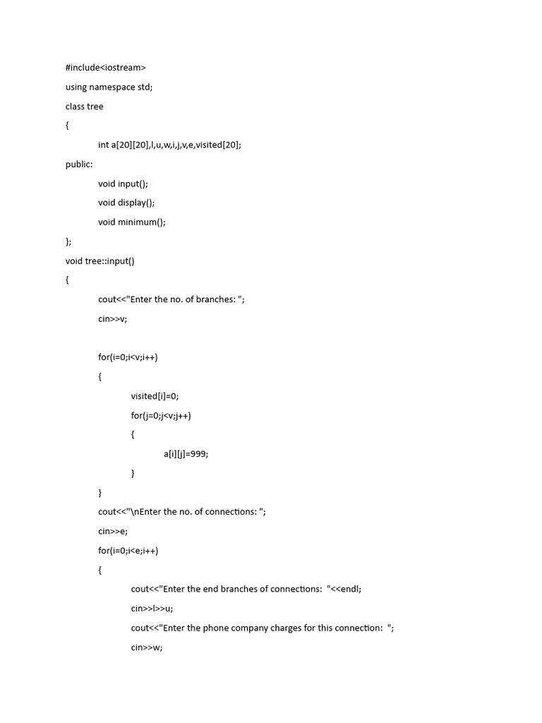 Prims Algo No 7 Pdf Computer Programming Programming Paradigms