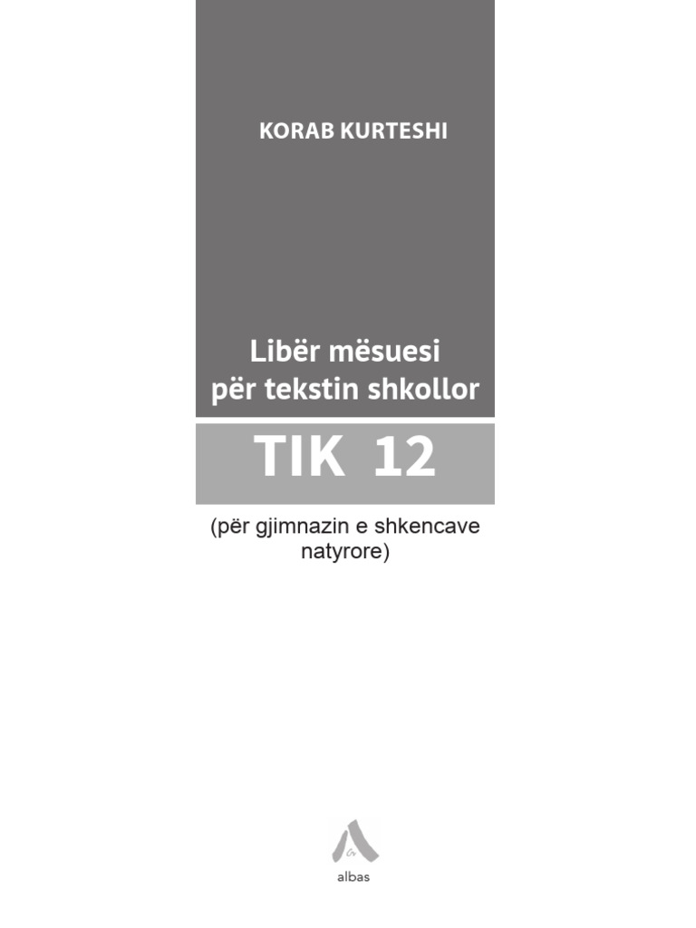 Liber Mesuesi Tik 12 Kosove Aoqdnb | PDF