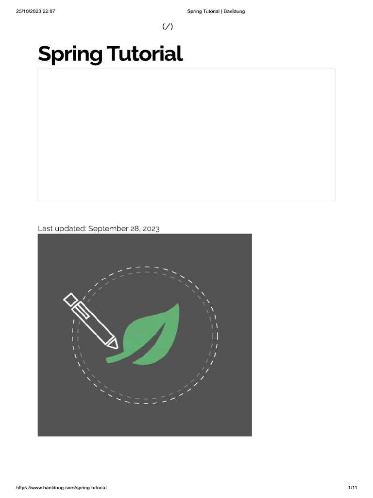 Spring Tutorial | PDF